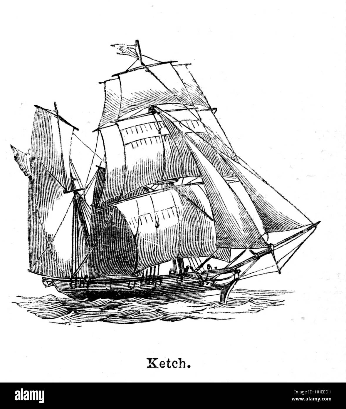 Two masted ketch Black and White Stock Photos & Images - Alamy