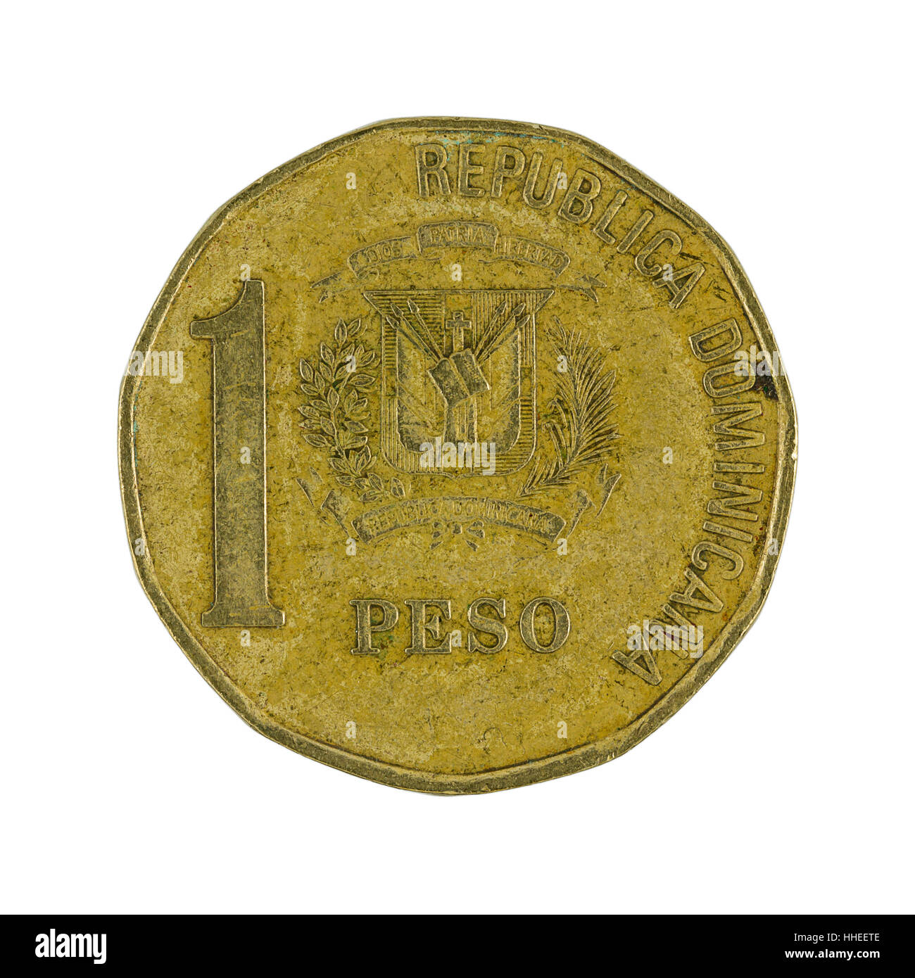 One Dominican peso coin, 2002 Stock Photo - Alamy