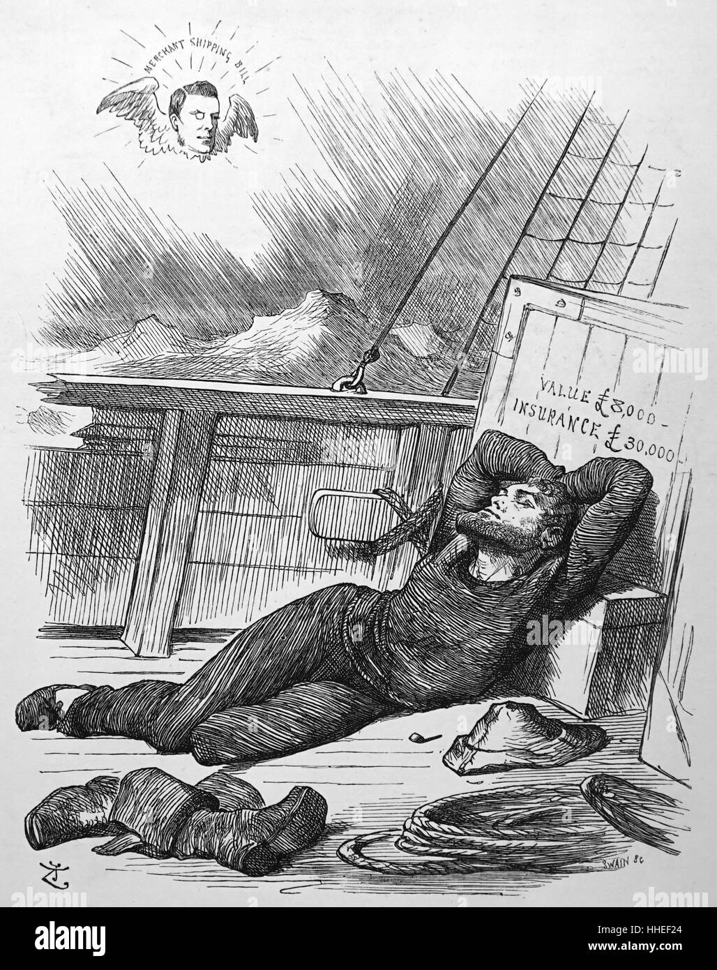 Illustration of a sailor by John Tenniel (1820-1914) an English ...