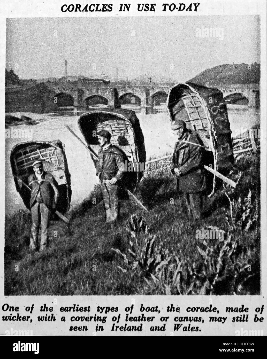 Illustration of a coracle illustration hi-res stock photography and ...