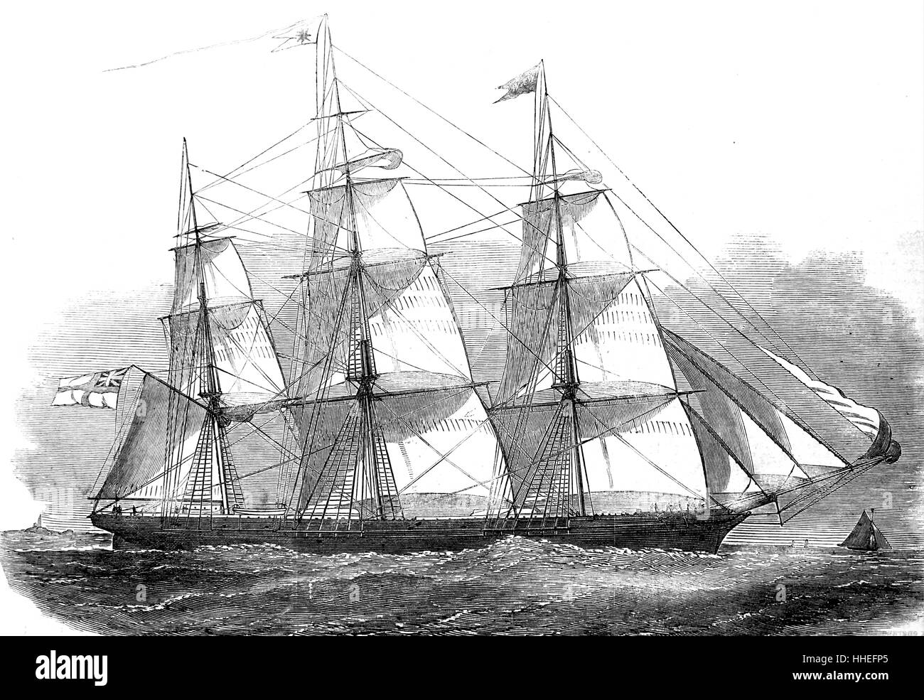 The Clipper ship 'The Guiding Star'. Dated 19th Century Stock Photo - Alamy