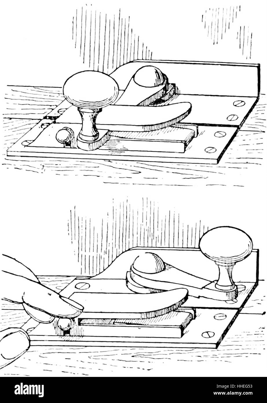 Illustration depicting an improved form of a window latch for sash ...