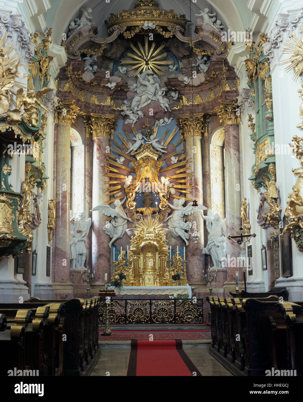 Altar of baroque pilgrimage church, Hafnerberg, Lower Austria, Austria ...