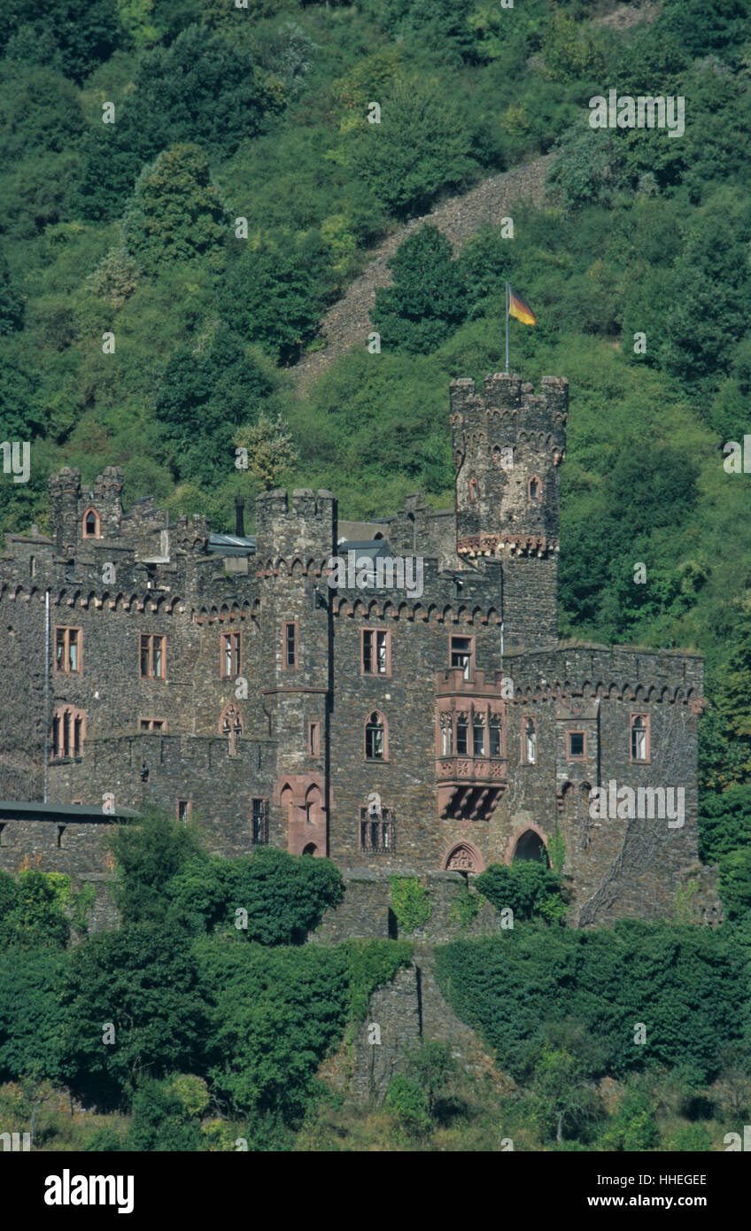 Castle Reichenstein, Trechtlingshausen, Rhine-Valley, Rhineland ...