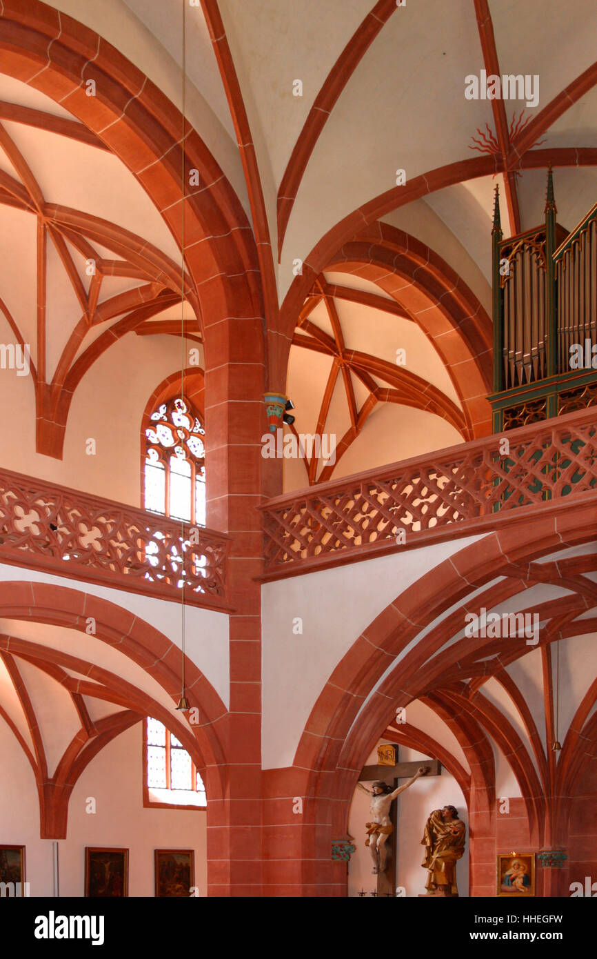 Rheingau Cathedral, Geisenheim, Rheingau Region, Hesse, Germany Stock ...