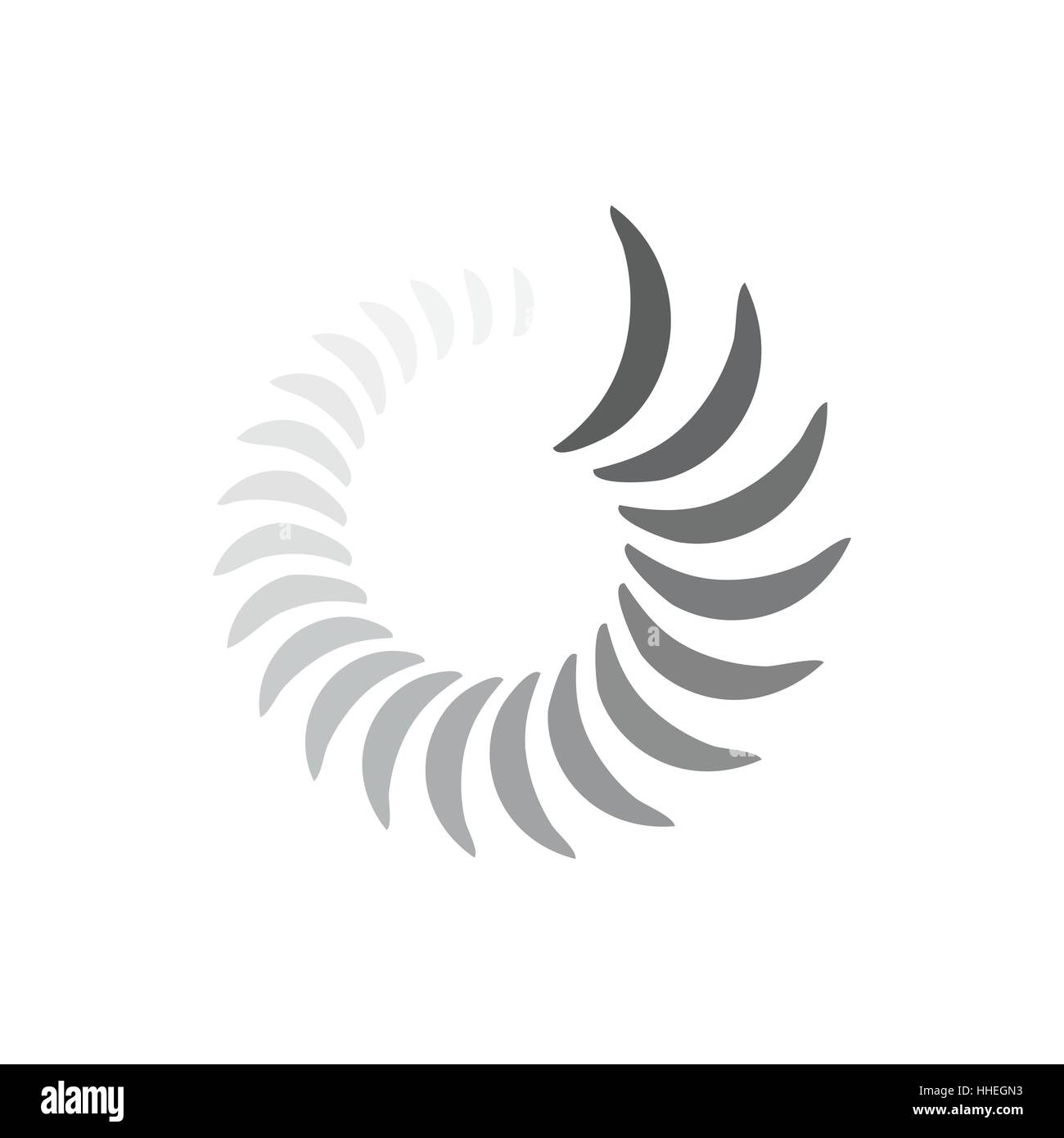 Abstract geometric circle waves icon, simple style Stock Vector Image ...