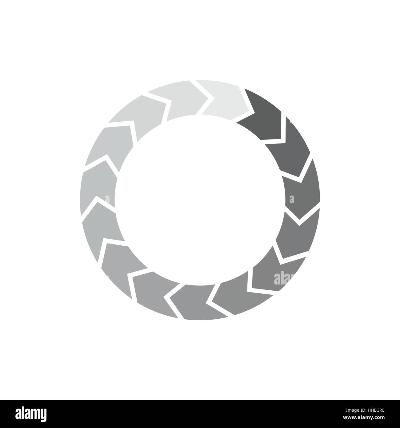 Geometric circle of separated segment arrows icon Stock Vector Image ...