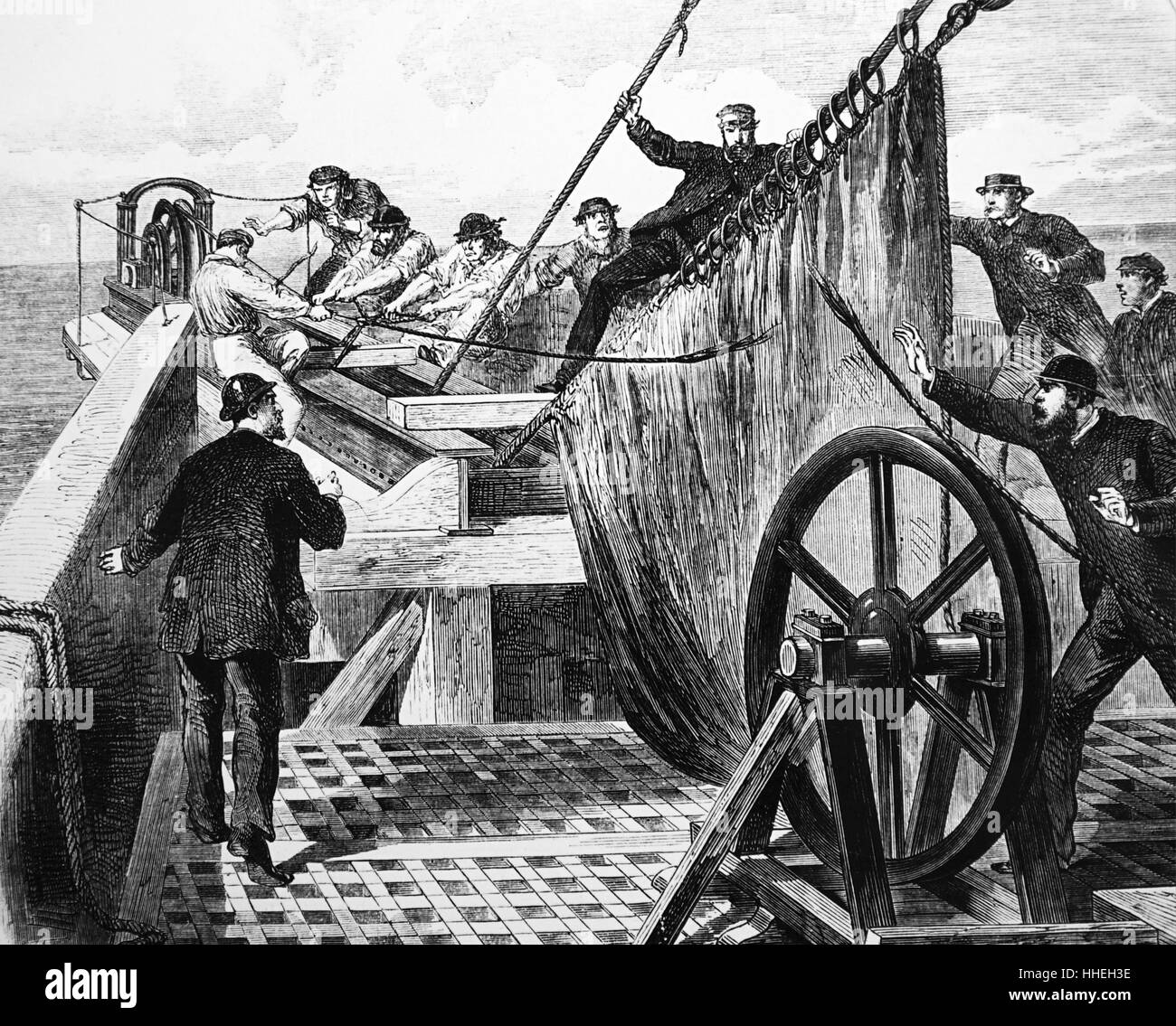 Engraving depicting the 'Great Eastern' used during the creation of the ...