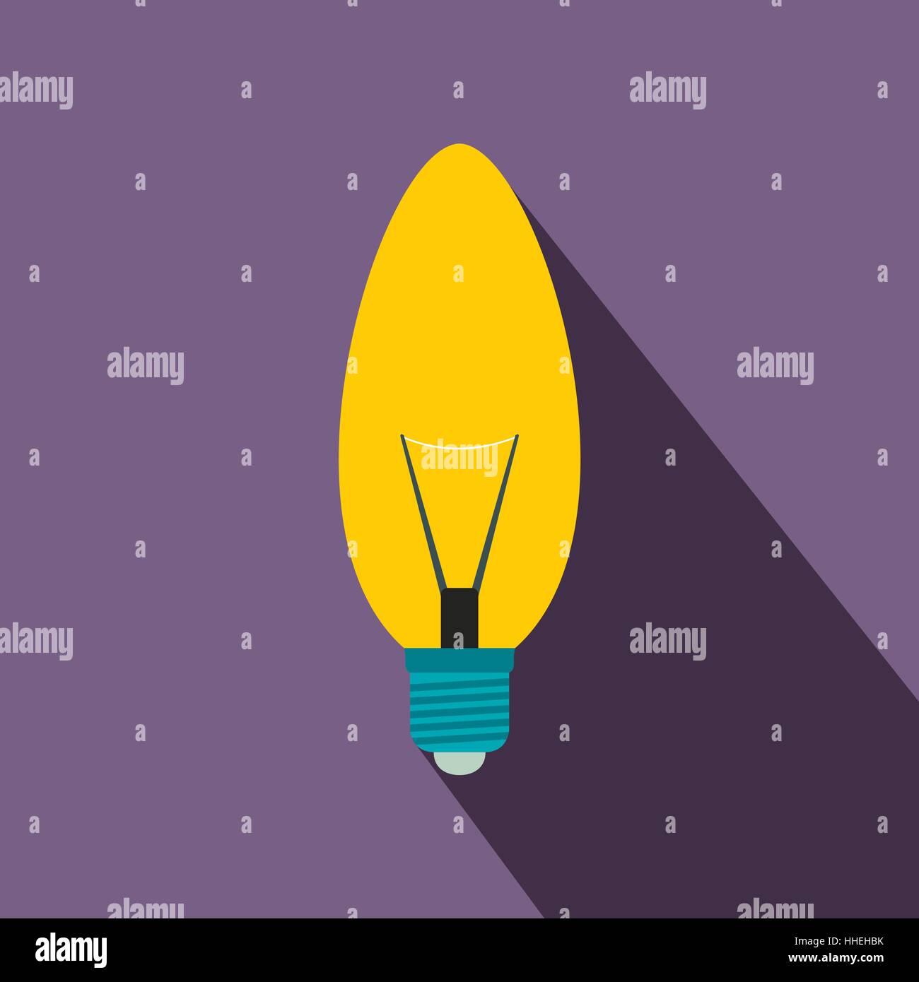 Oval shape light bulb icon, flat style Stock Vector Image & Art - Alamy