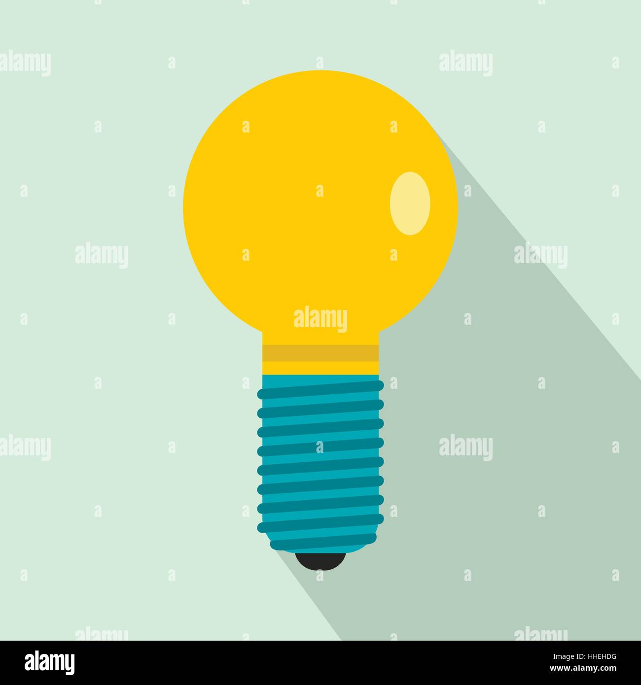 Light bulb icon, flat style Stock Vector Image & Art - Alamy