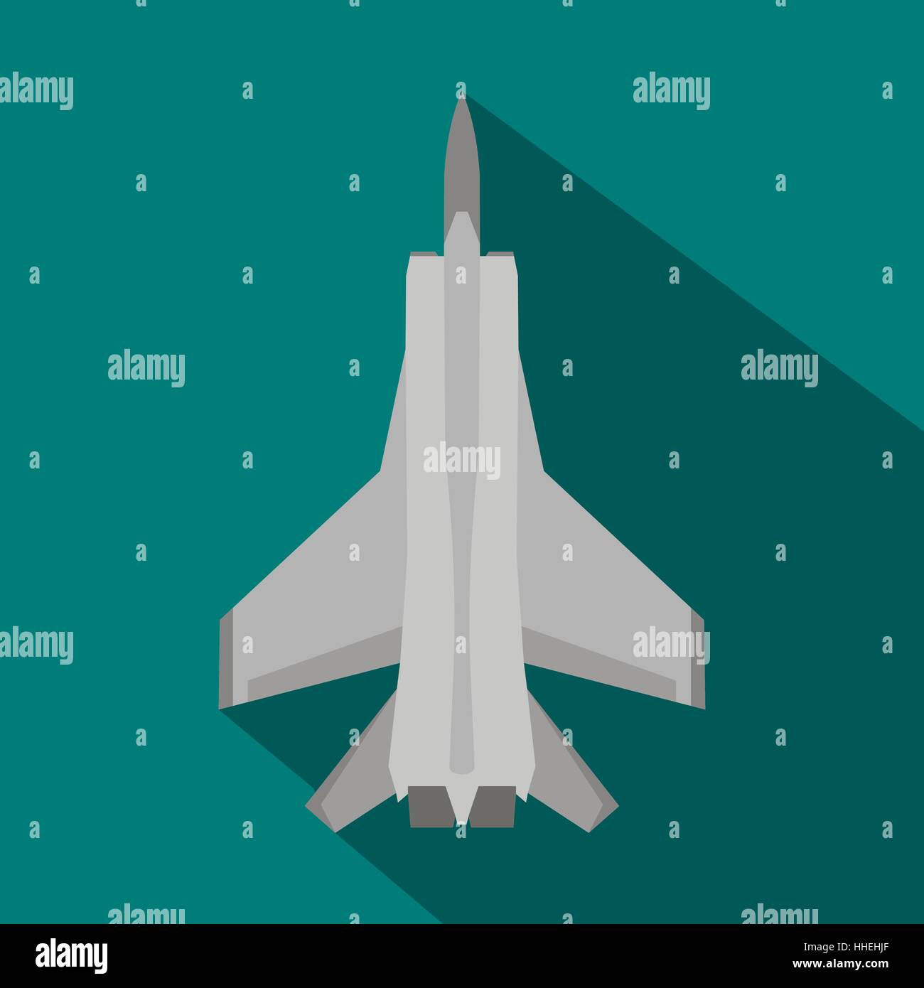 Fighter jet icon in flat style Stock Vector Image & Art - Alamy