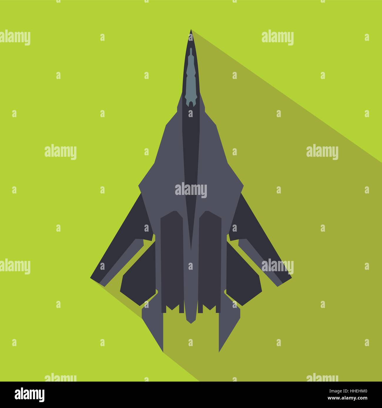 Fighter jet icon in flat style Stock Vector Image & Art - Alamy