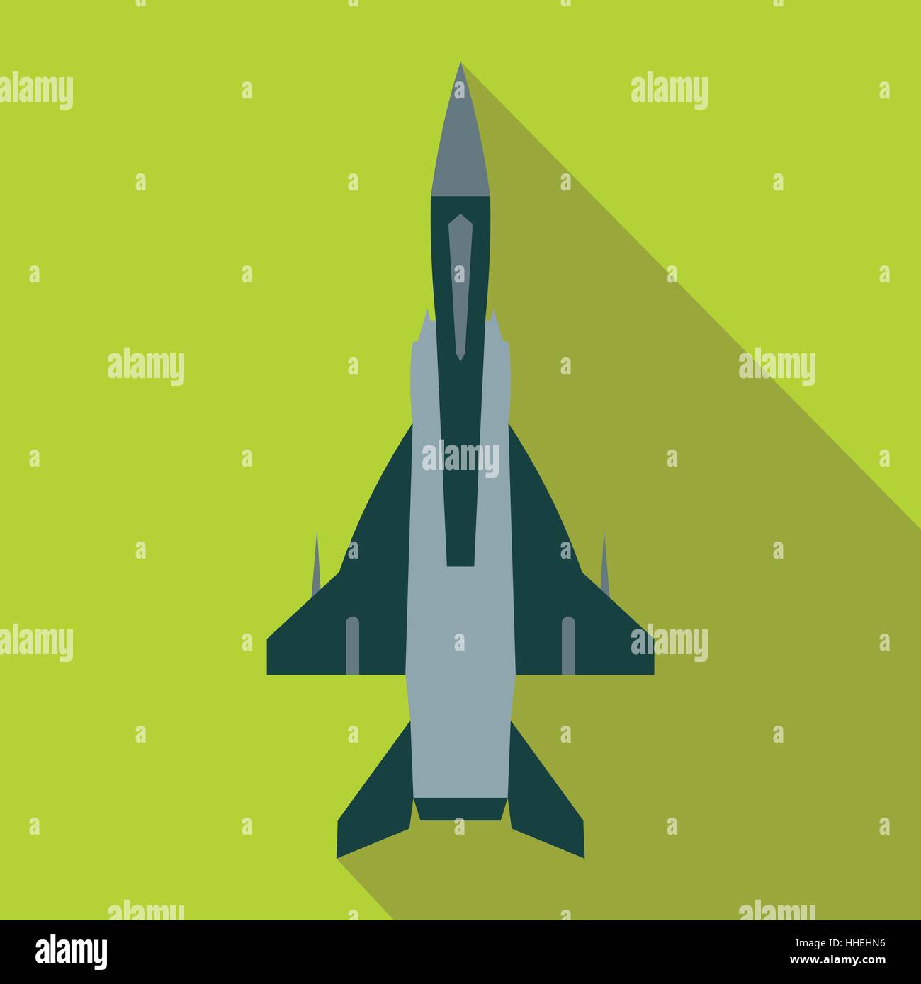Fighter jet icon in flat style Stock Vector Image & Art - Alamy