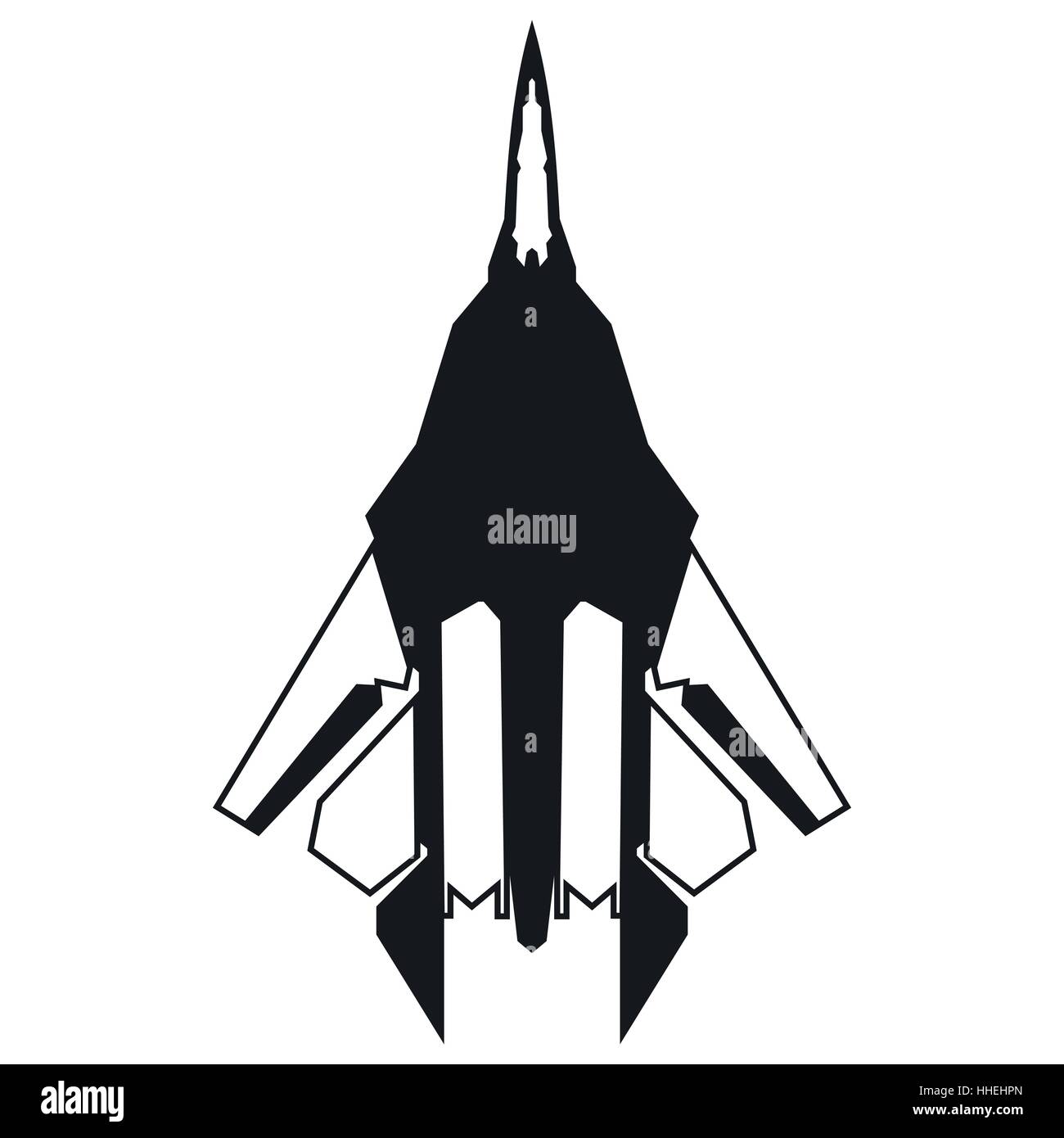 Fighter jet icon, simple style Stock Vector Image & Art - Alamy