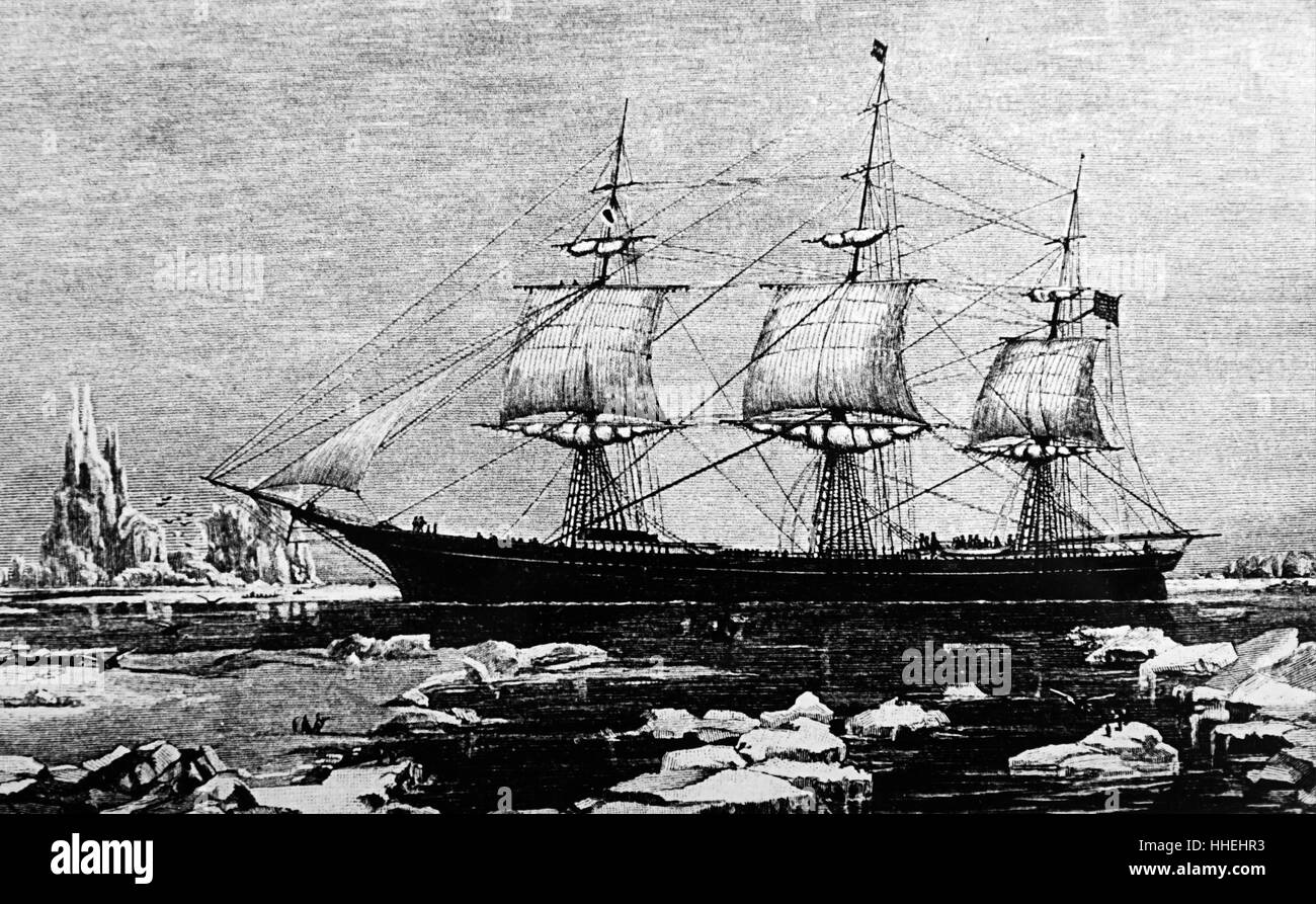 Portrait of the Clipper 'Red Jacket' off Cape Horn. Dated 19th Century ...