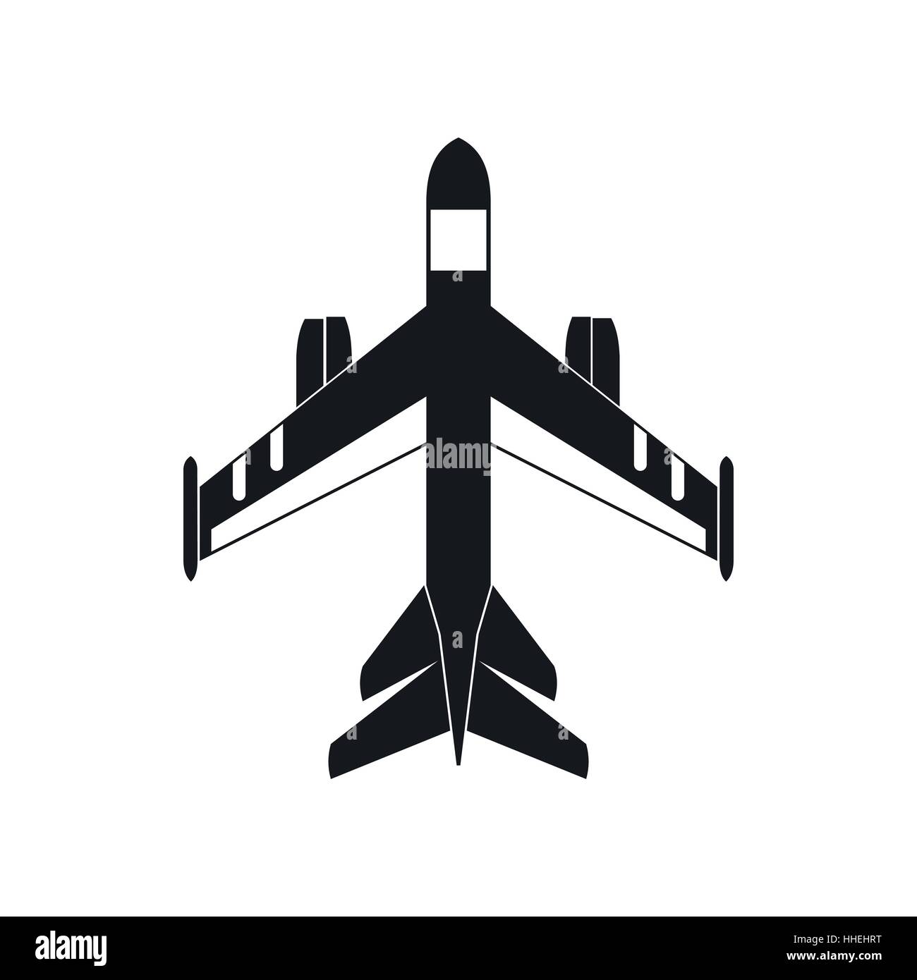 Military fighter jet icon, simple style Stock Vector Image & Art - Alamy