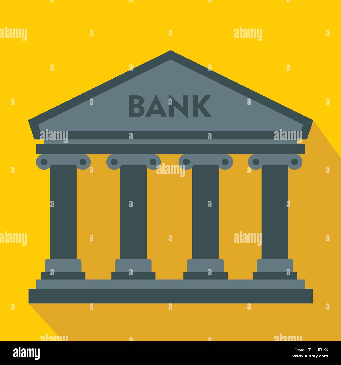 Bank building icon, flat style Stock Vector Image & Art - Alamy