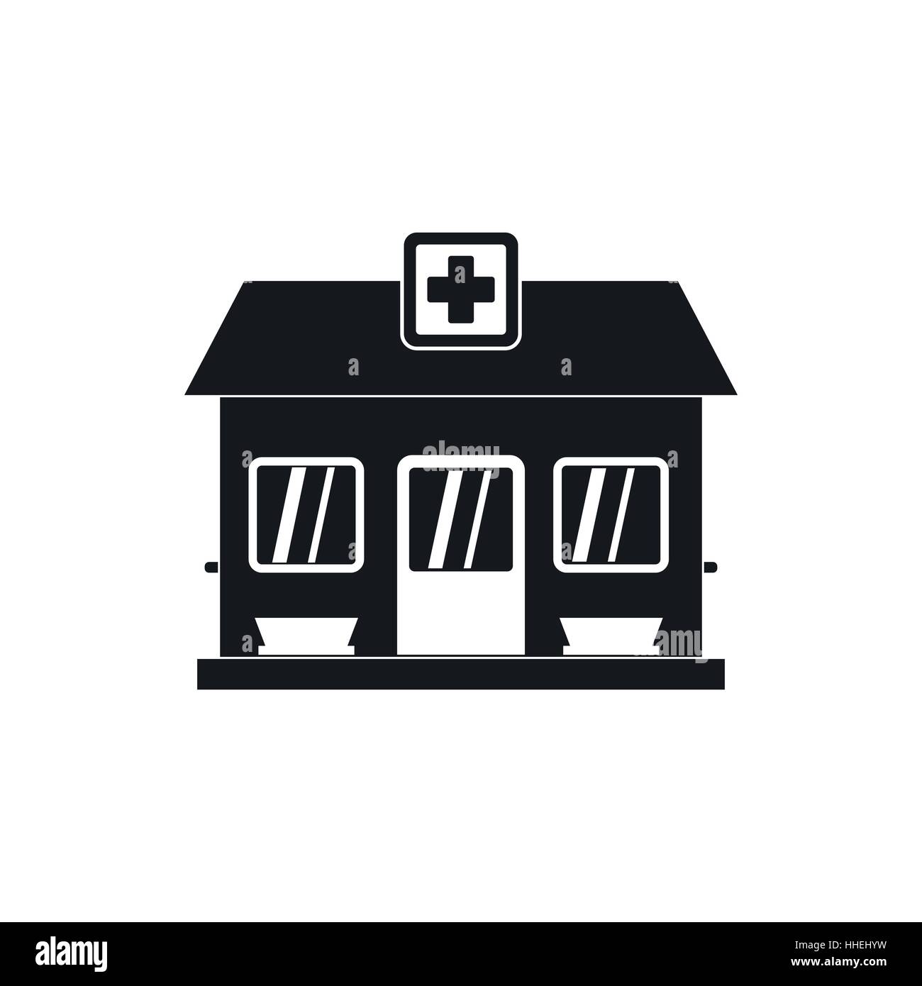 Hospital Building Icon Vector