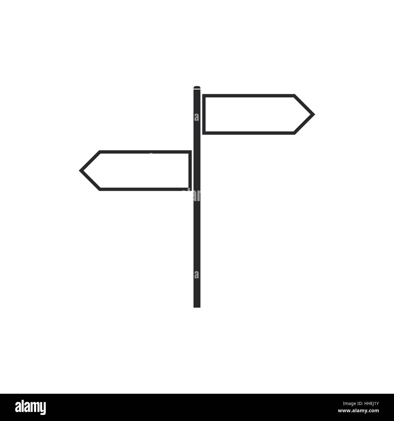 Traffic intersection turn right sign Black and White Stock Photos ...