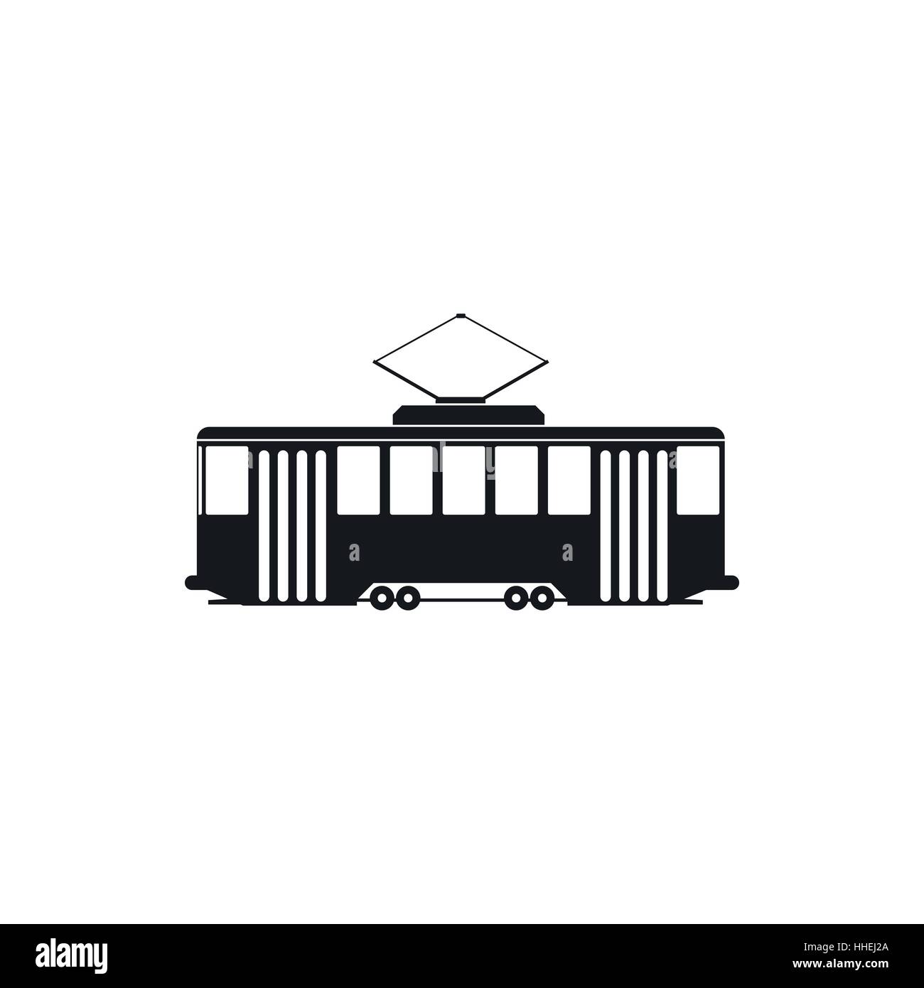 Traditional electric tram Cut Out Stock Images & Pictures - Alamy