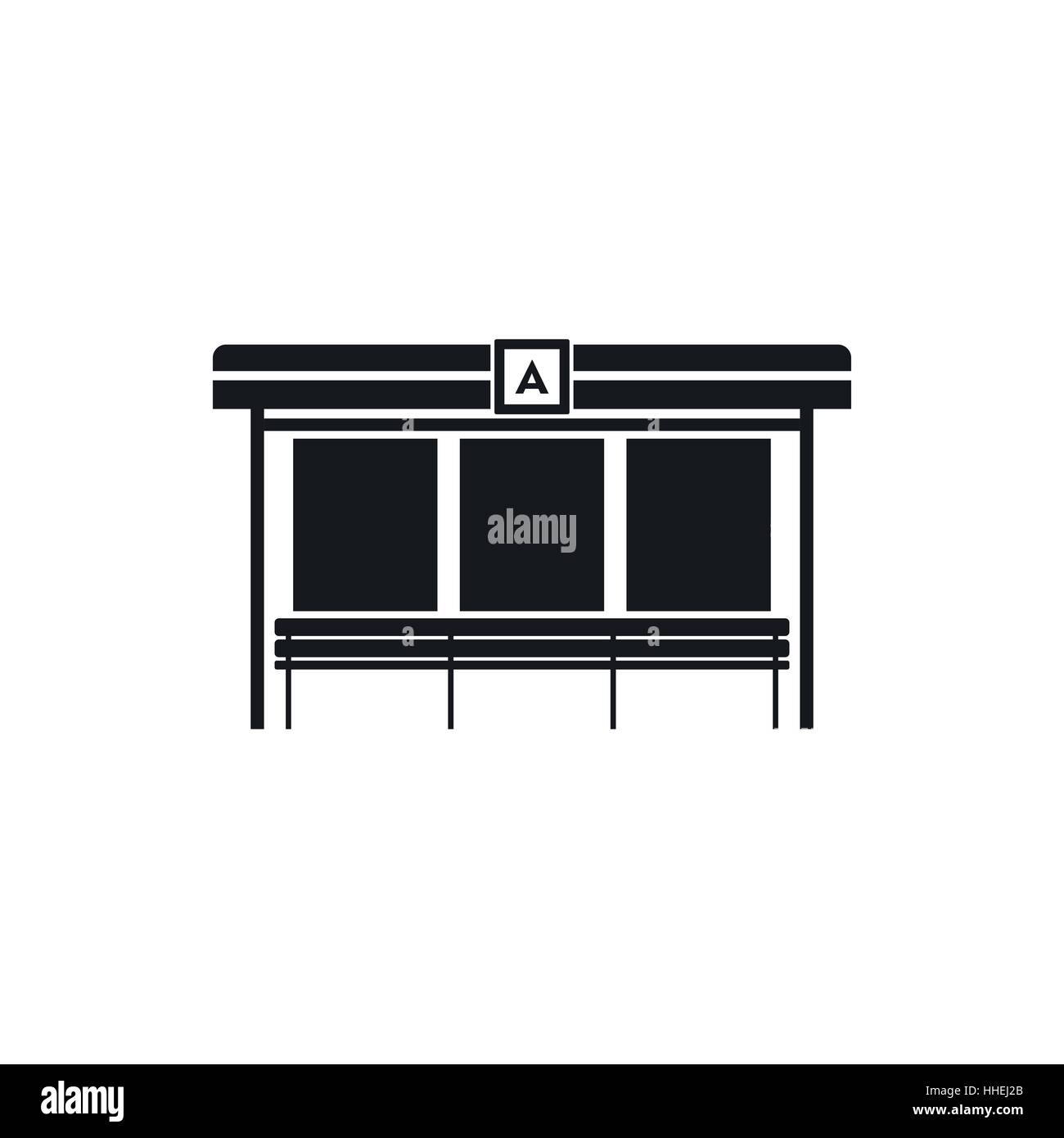 Simple bus stop bench Stock Vector Images - Alamy