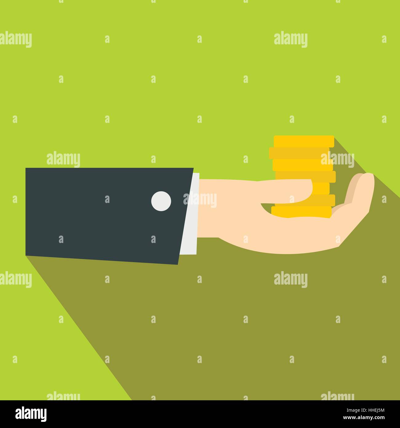 Hand giving money icon, flat style Stock Vector Image & Art - Alamy