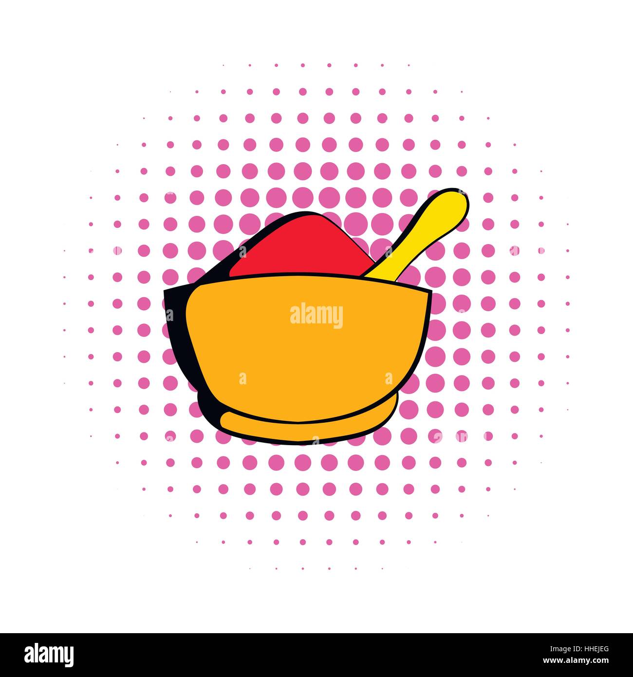 White bowl turmeric Stock Vector Images - Alamy