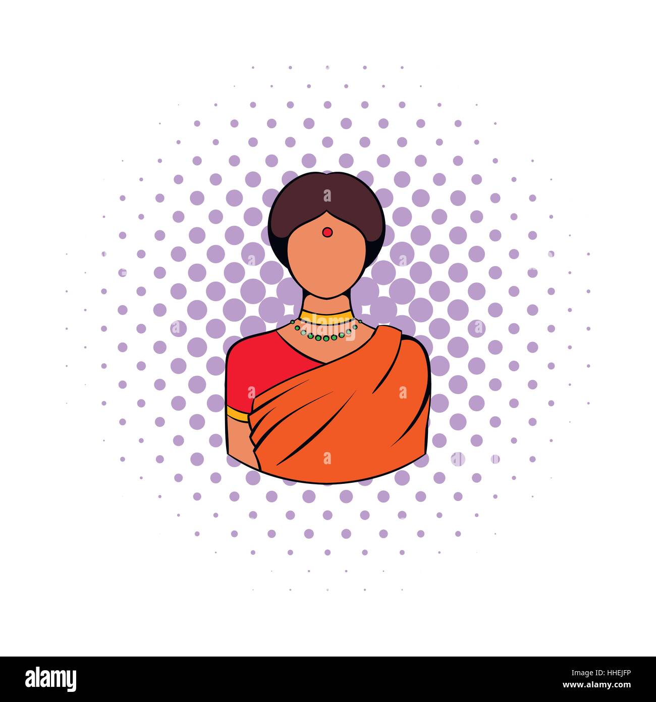 Indian girl face expression Stock Vector Images - Alamy