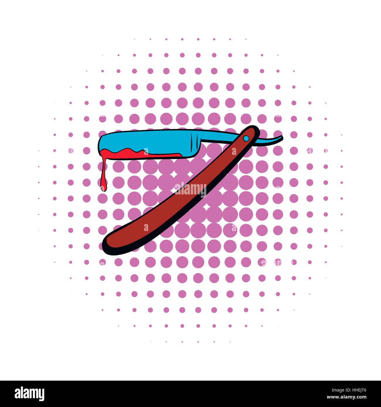 Razor with blood icon, comics style Stock Vector Image & Art - Alamy