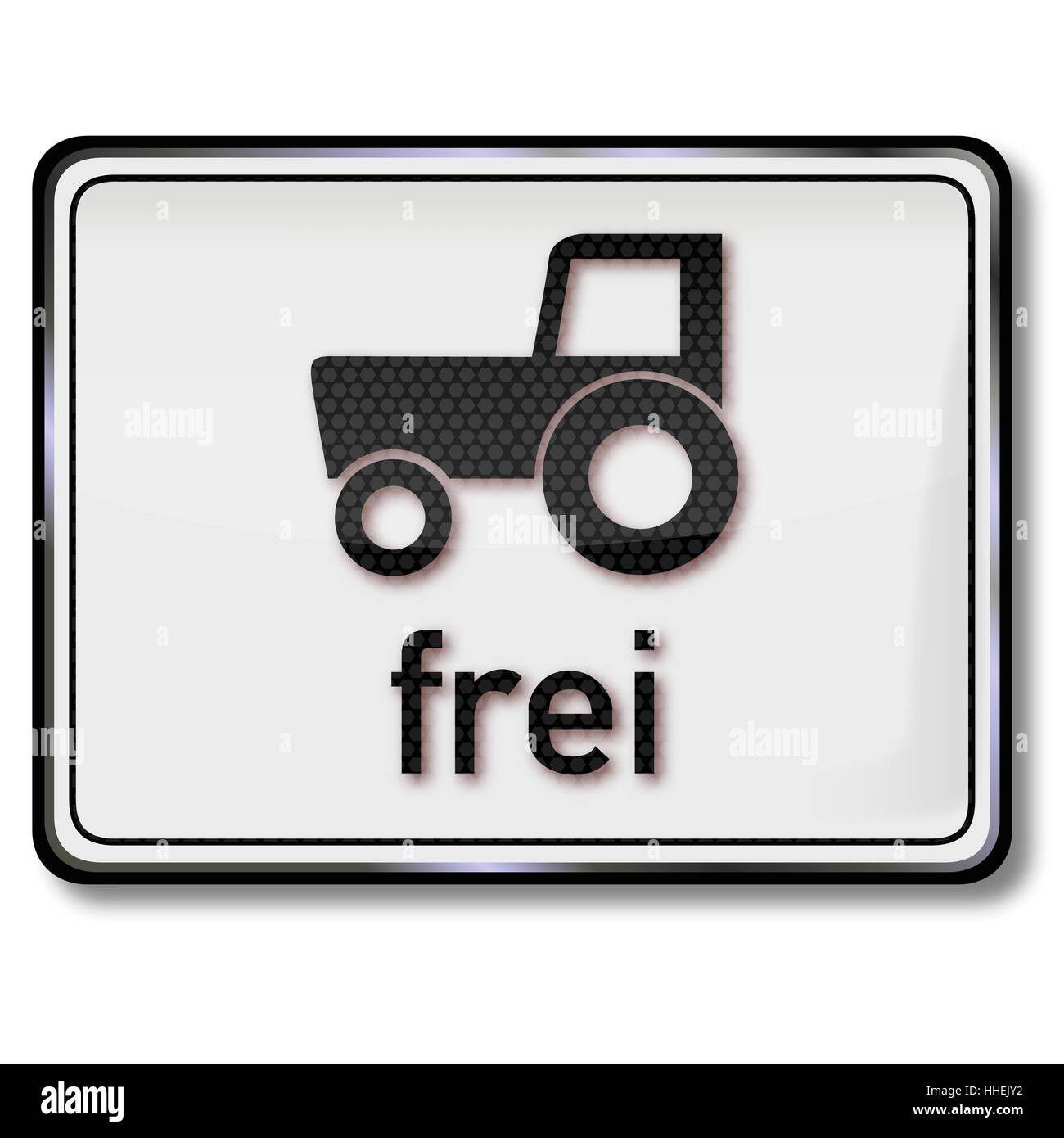 road sign tractor Stock Photo - Alamy