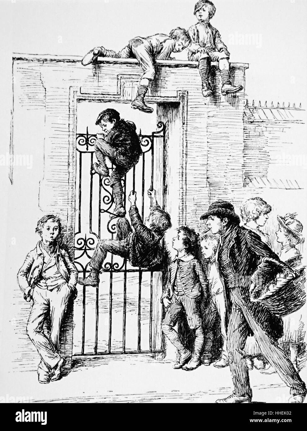 Children in english street Black and White Stock Photos & Images - Alamy