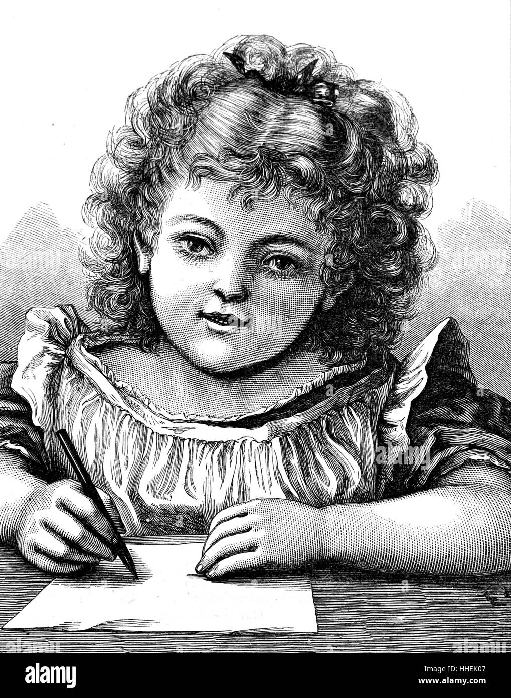 Girl historical illustration hi-res stock photography and images - Alamy