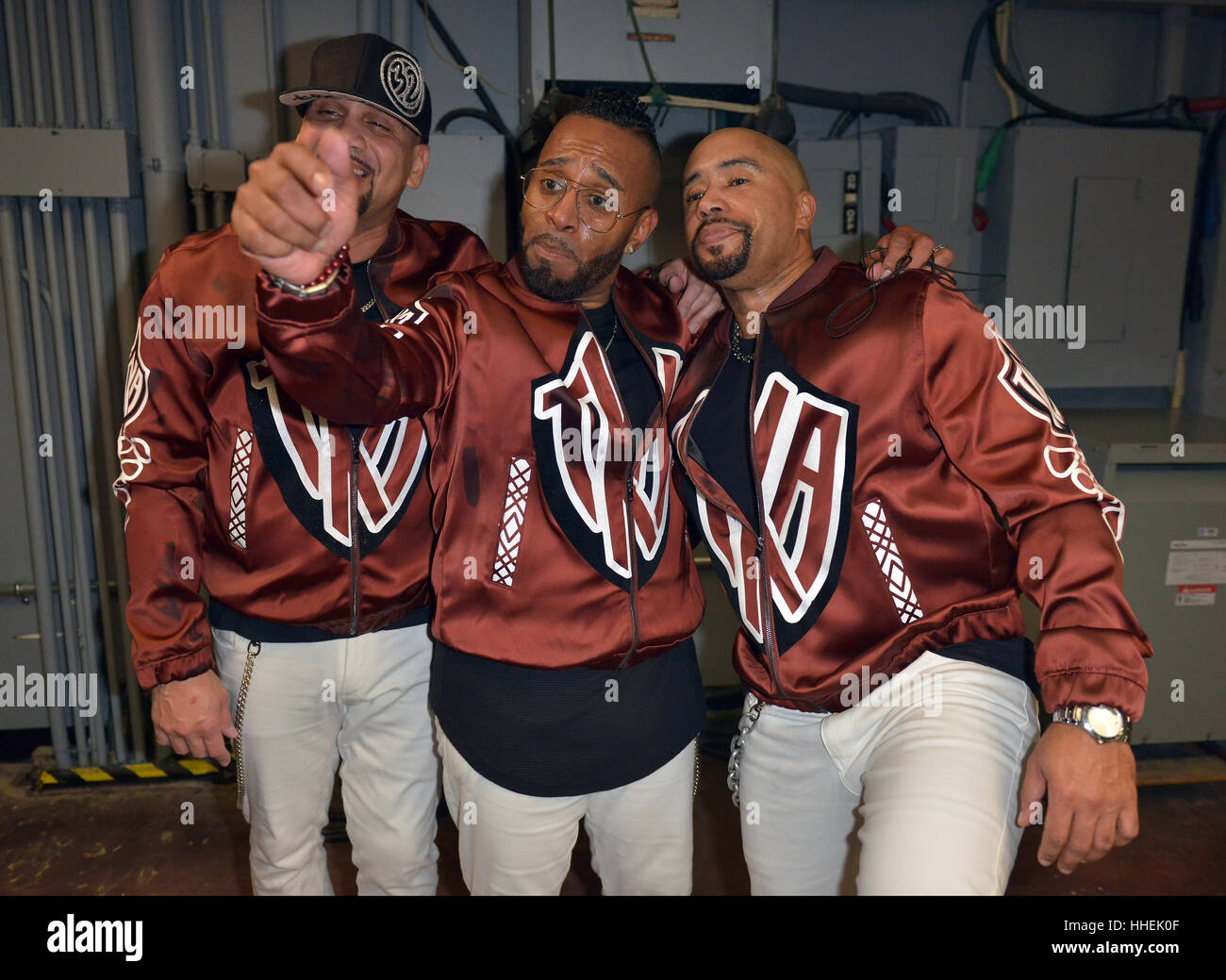 Backstage at the Power 96 Holiday Throwback concert at the James L ...