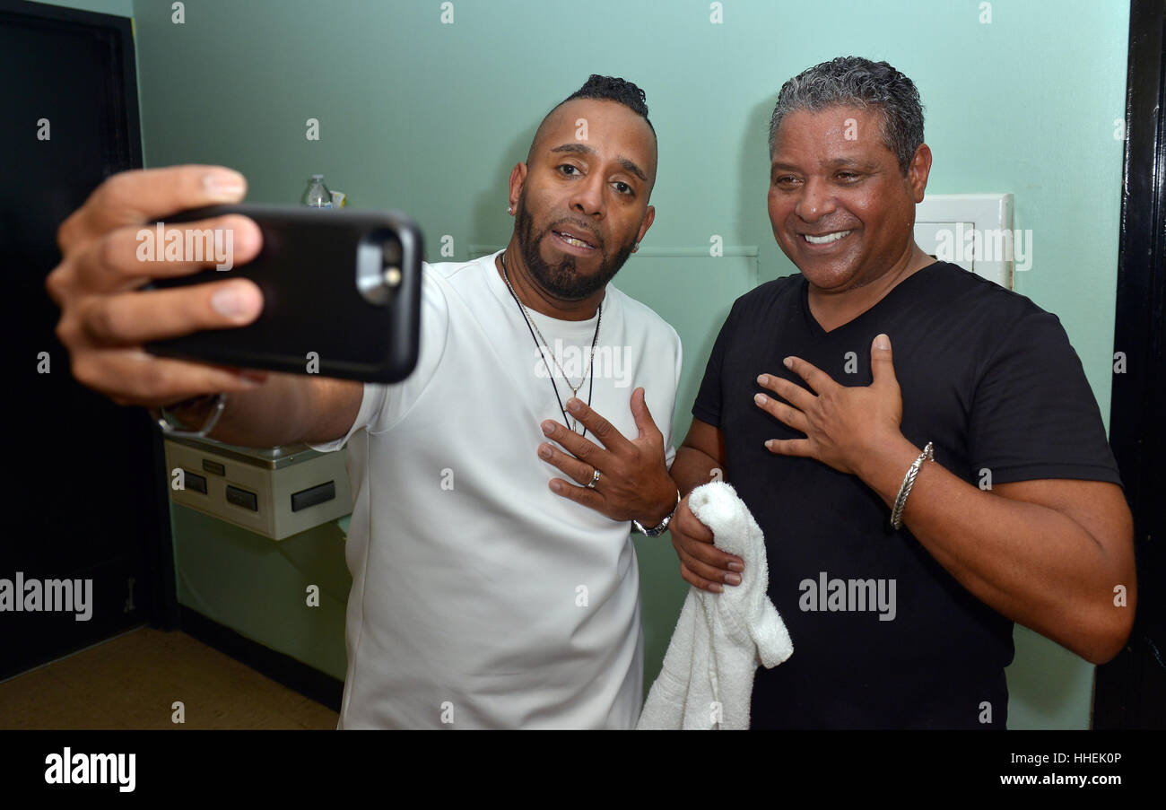 Backstage at the Power 96 Holiday Throwback concert at the James L ...