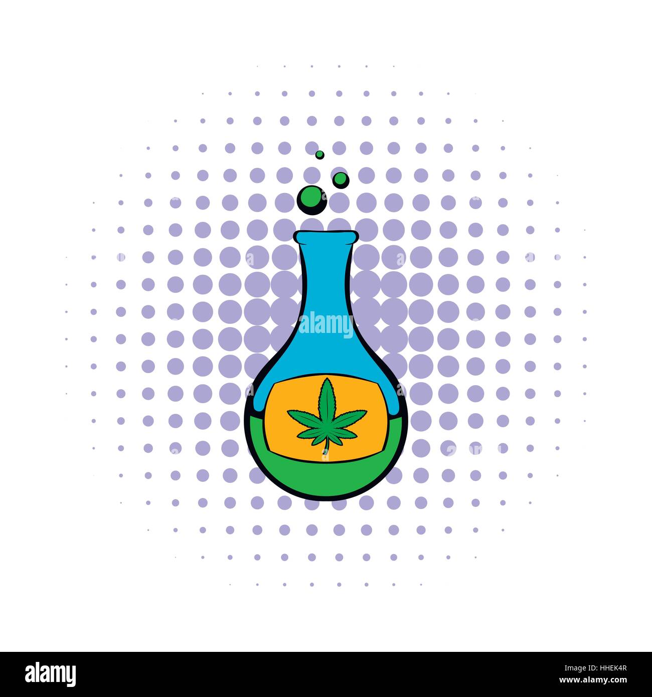 Chemical test tube with marijuana leaf icon Stock Vector Image & Art ...