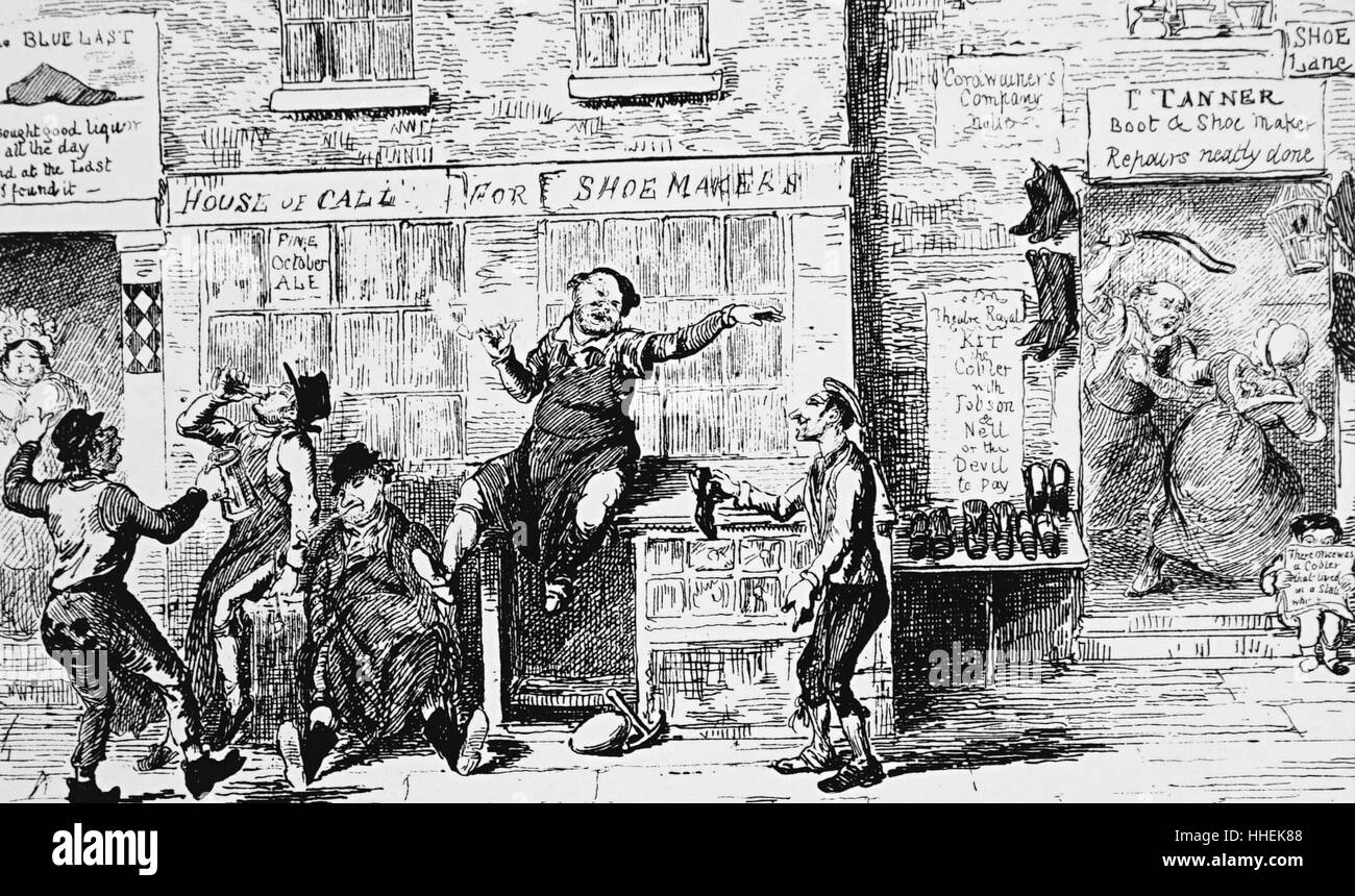 Shoemaker 19th century hi-res stock photography and images - Alamy