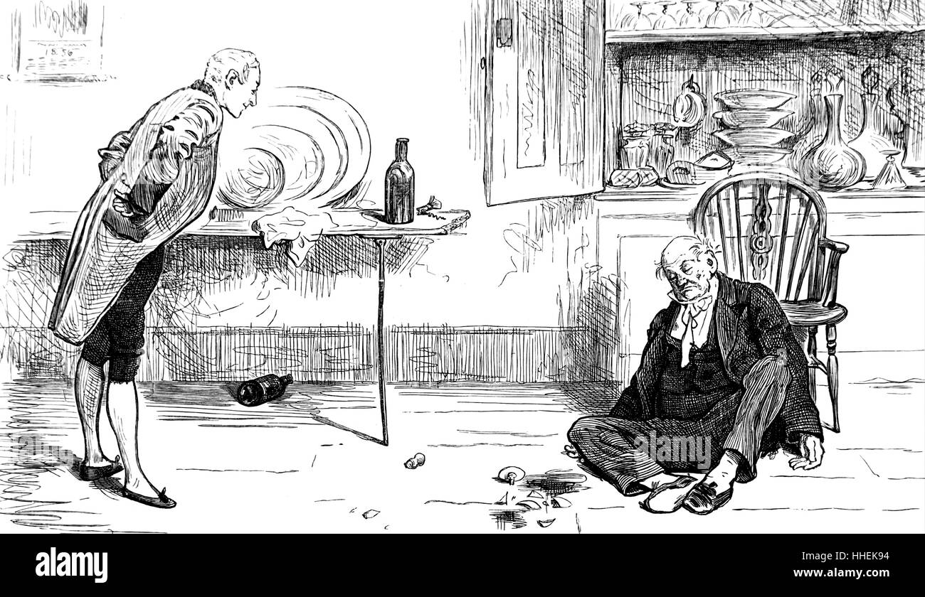 Illustration depicting a man slumped on the ground after drinking too ...