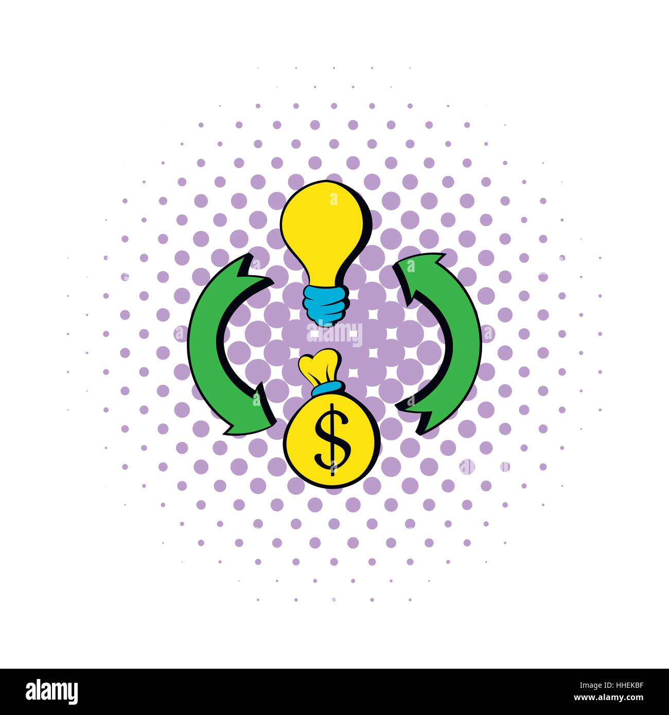 Idea light bulb arrows Cut Out Stock Images & Pictures - Alamy