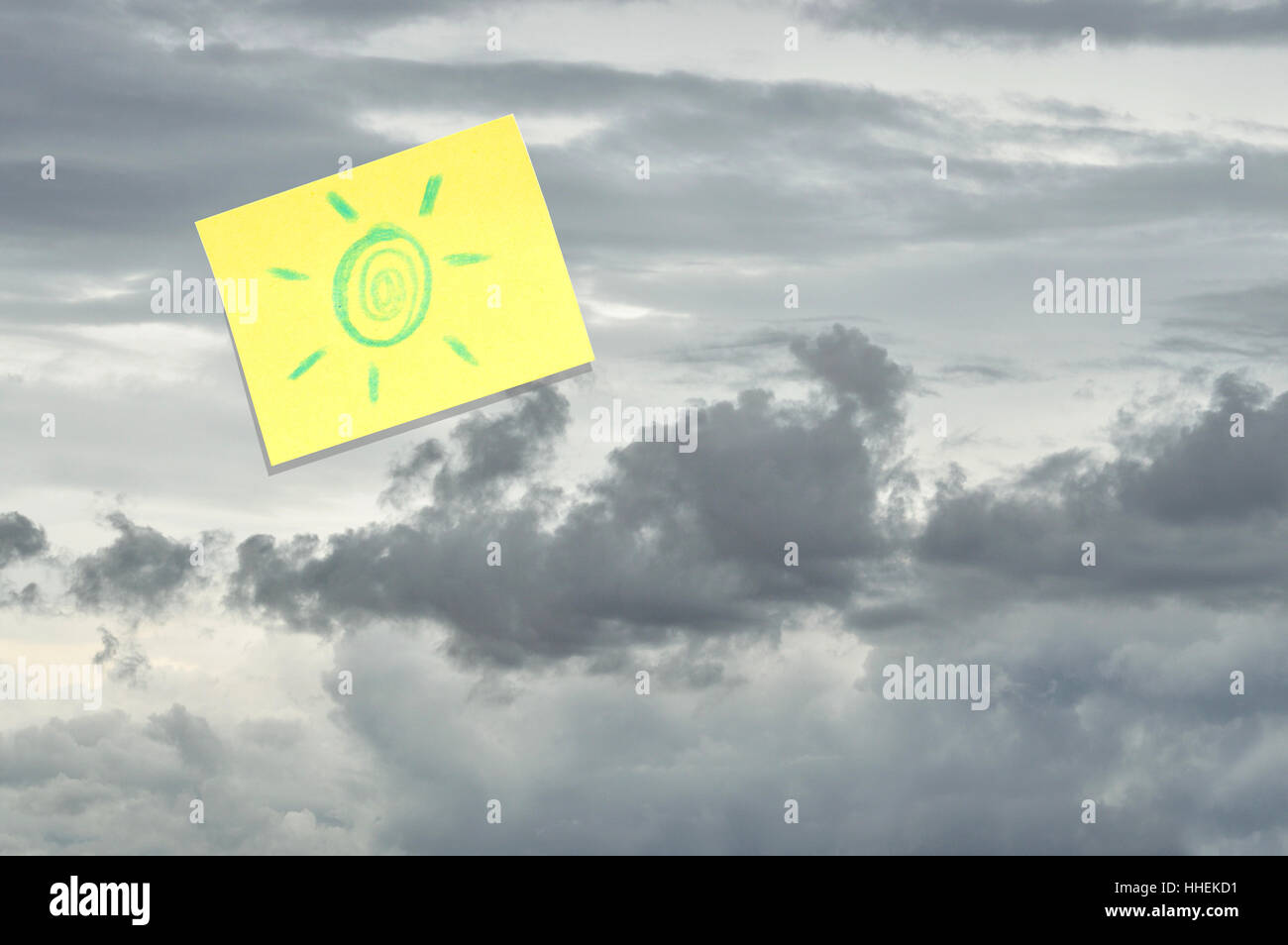 Hand drawing sky clouds sun hi-res stock photography and images - Alamy