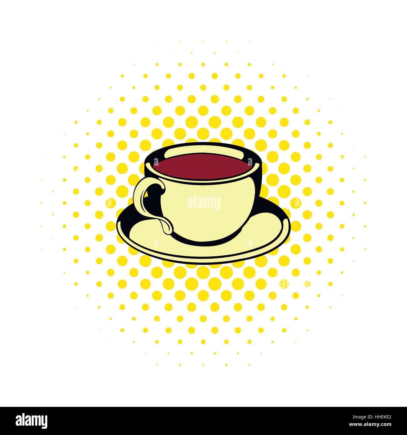 Cup of tea icon, comics style Stock Vector Image & Art - Alamy