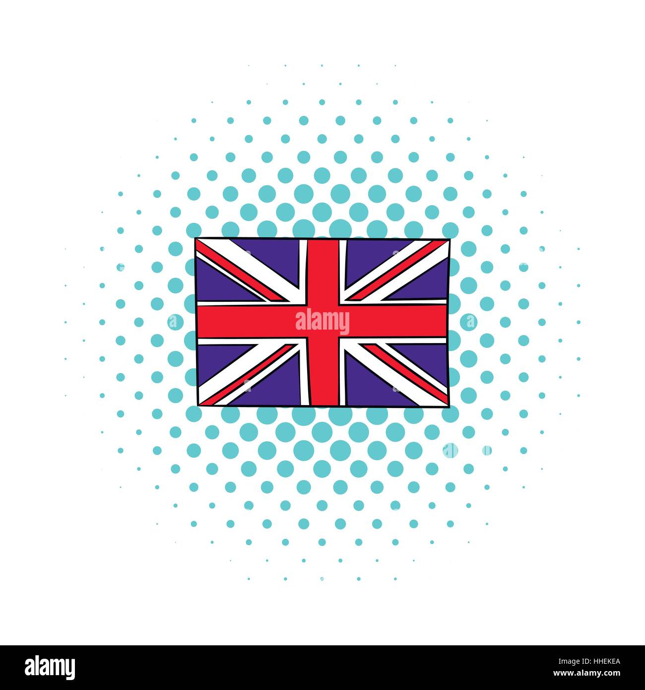 British flag on pole isolated Stock Vector Images - Alamy