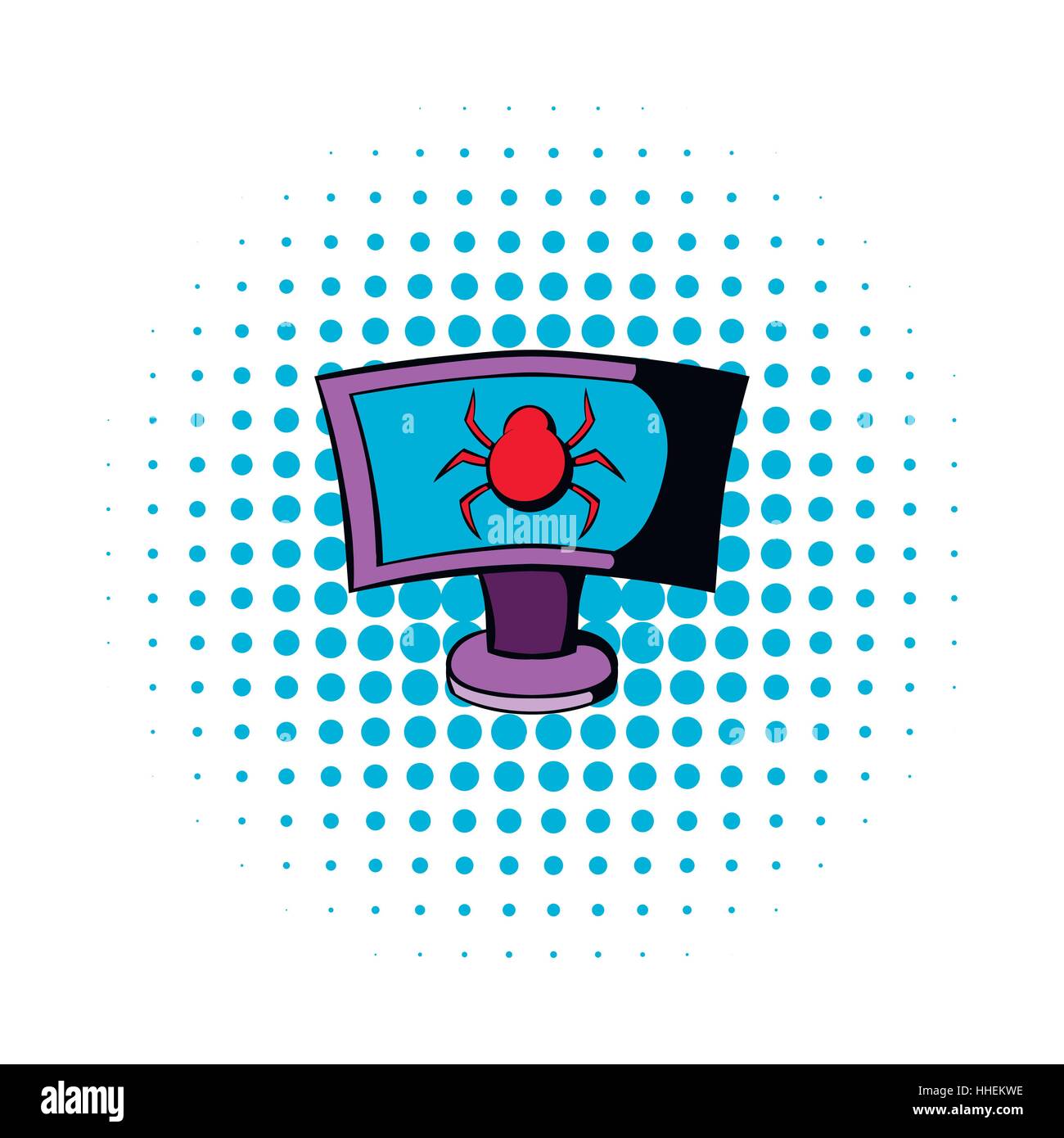 Laptop is infected by malware icon Stock Vector Image & Art - Alamy