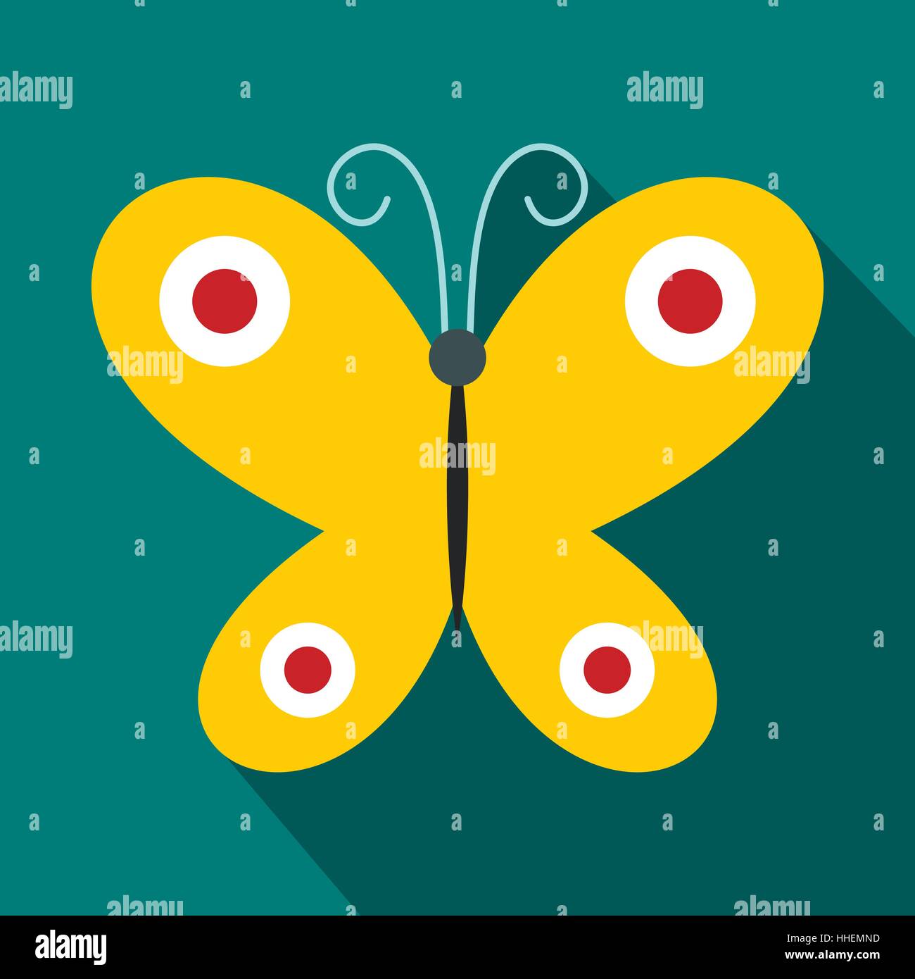 Butterfly flat design long Stock Vector Images - Alamy