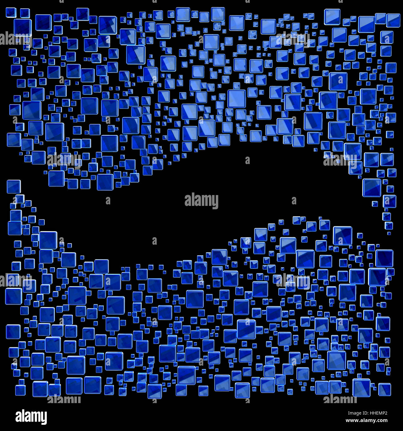 blue, art, flow, waves, digital, abstract, effects, light, blue, art ...