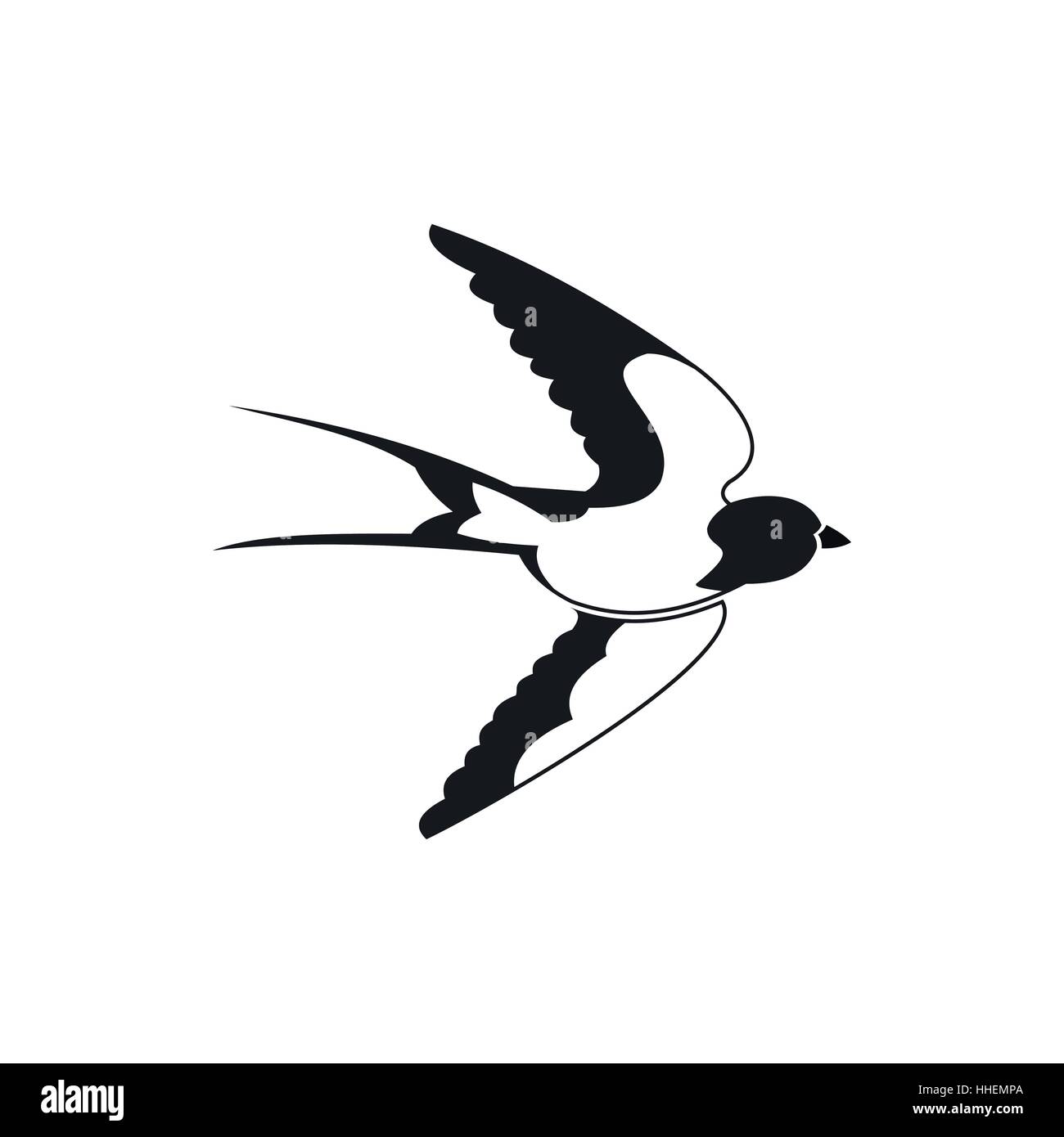 Swallow icon, black simple style Stock Vector Image & Art - Alamy