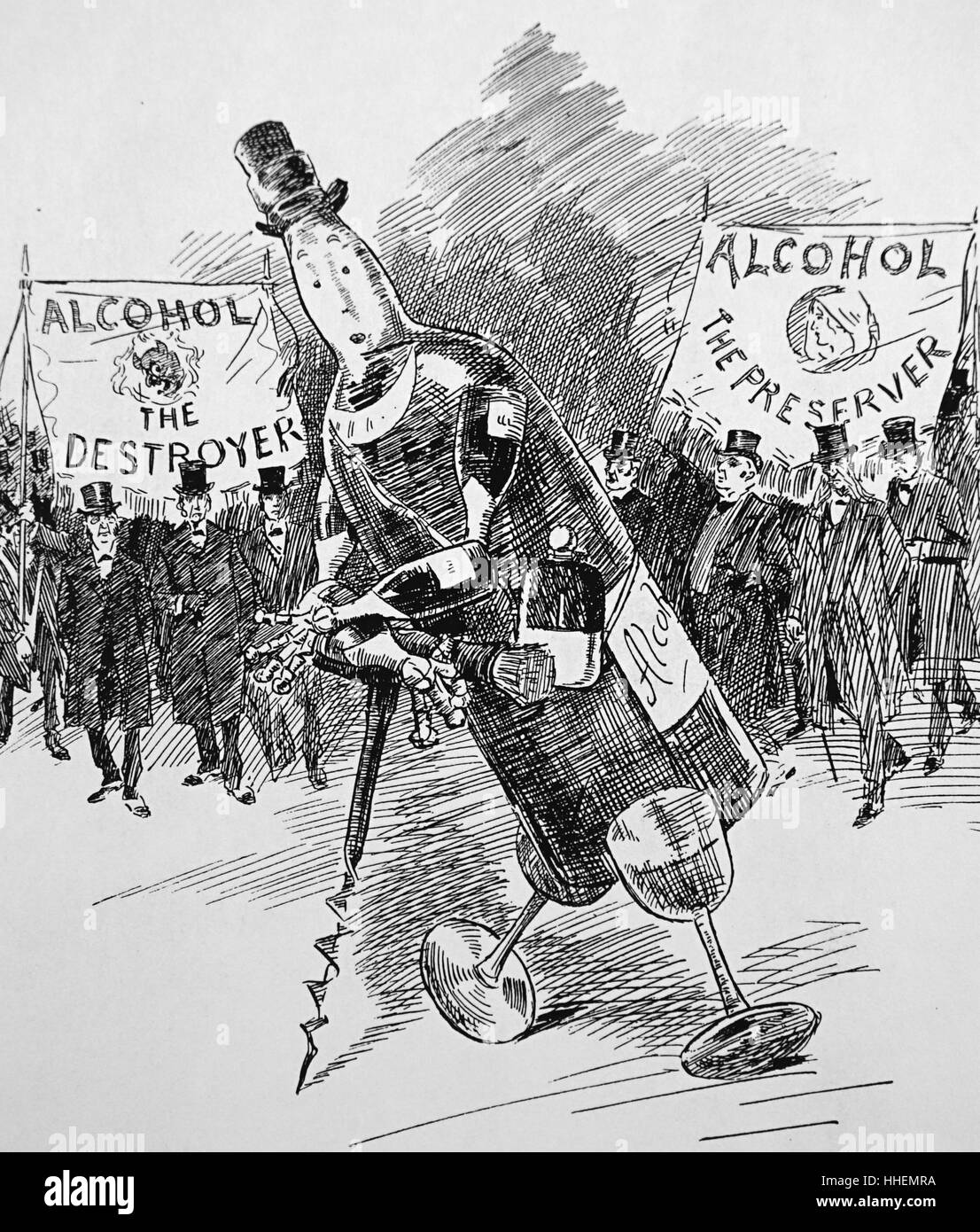 Cartoon depicting a bottle of alcohol being confused by the rival ...