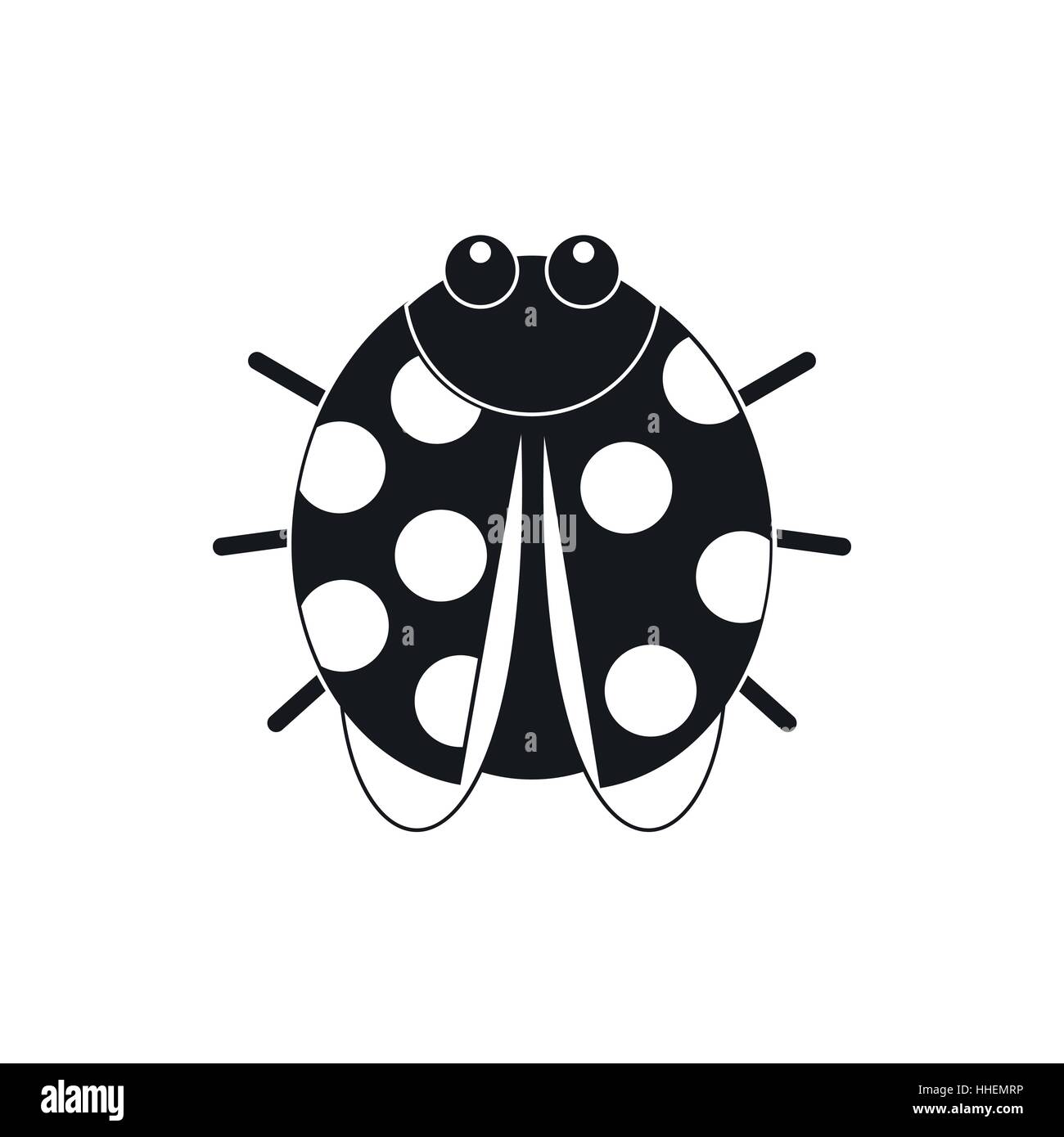 Cute ladybug icon, black simple style Stock Vector Image & Art - Alamy