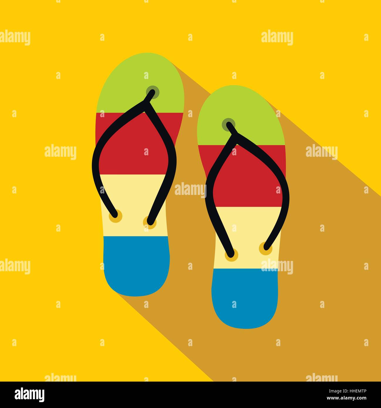 Rubber thong slippers Stock Vector Images - Alamy