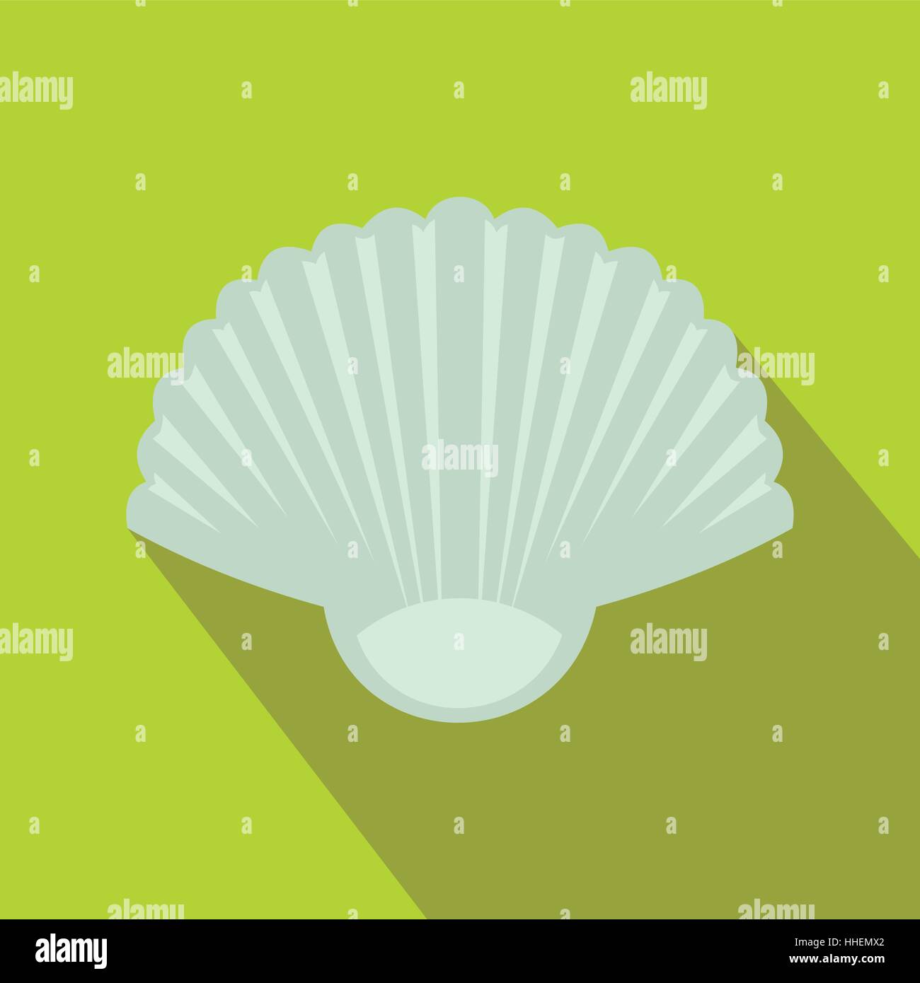 Seashell icon, flat style Stock Vector Image & Art - Alamy