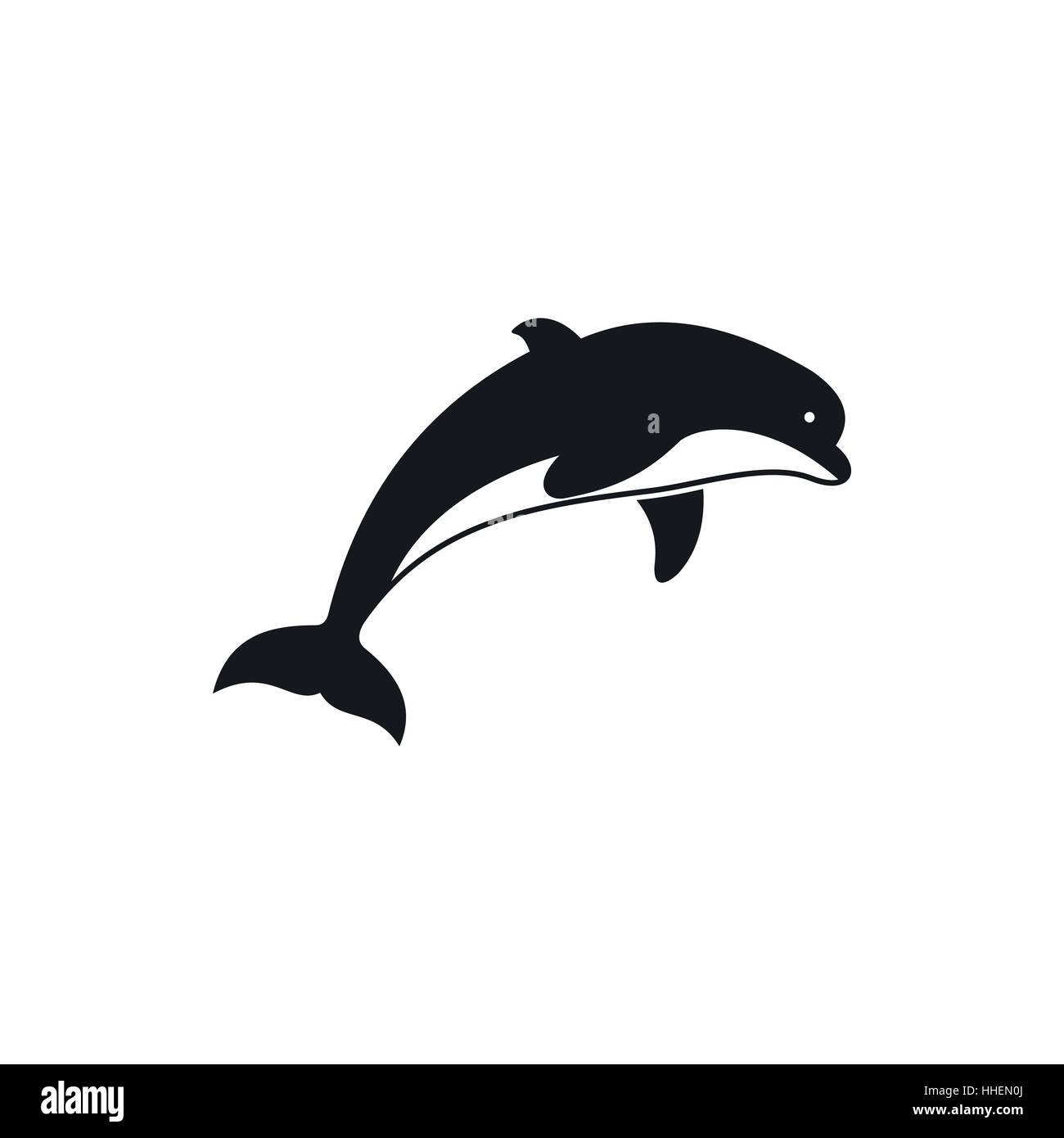 Dolphin icon, simple style Stock Vector Image & Art - Alamy